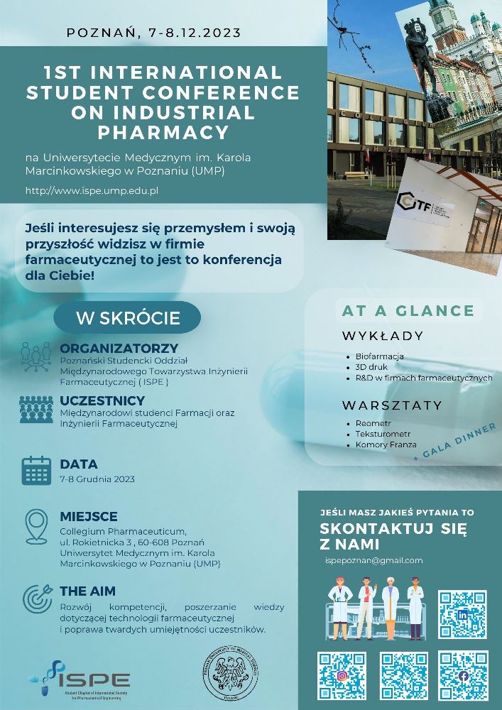 1st International Student Conference on Industrial Pharmacy - Radio Poznań